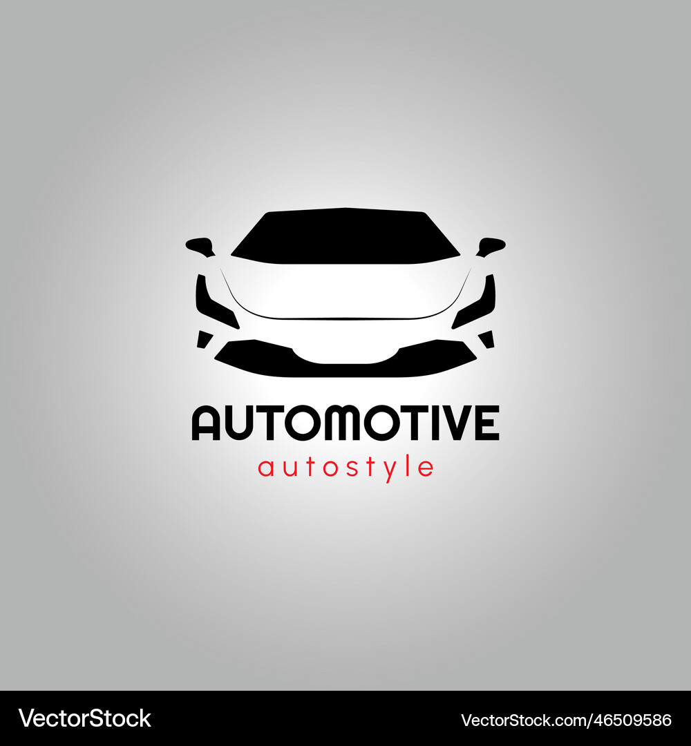 Automotive auto style car logo design Royalty Free Vector
