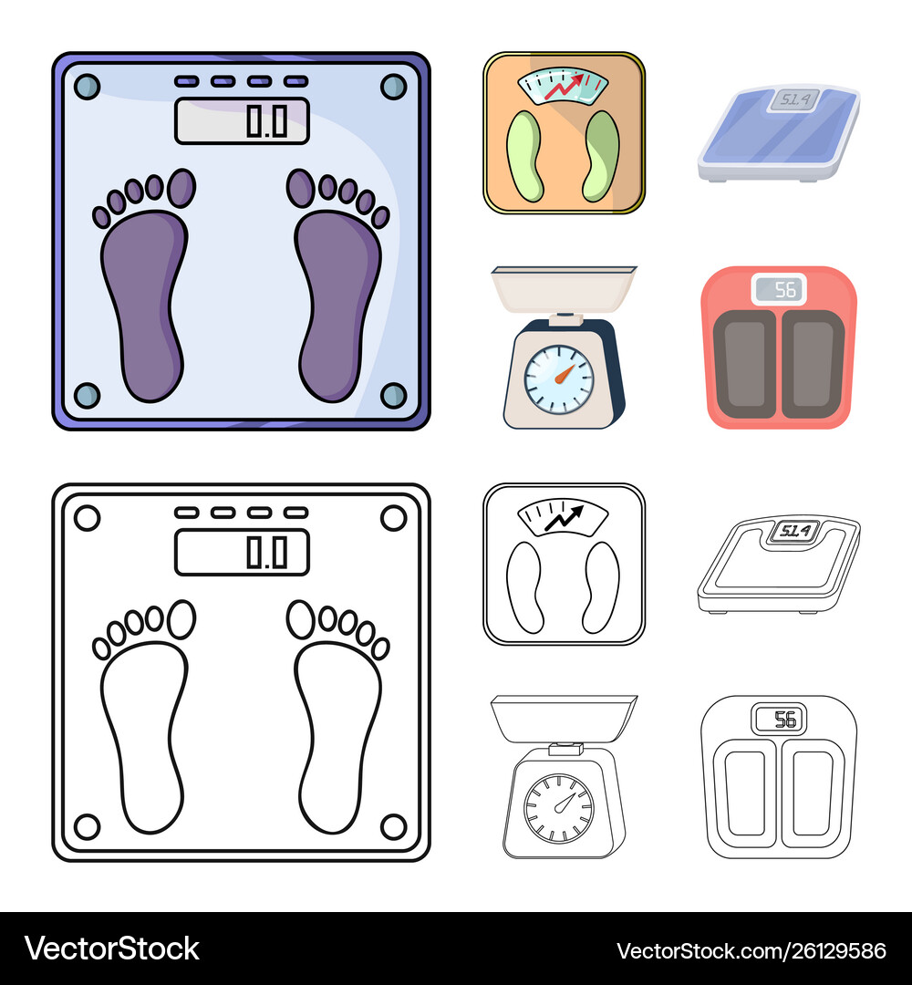 Design weight and lab sign collection Royalty Free Vector