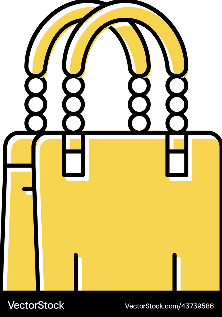 Handbag stylish color icon Royalty Free Vector Image