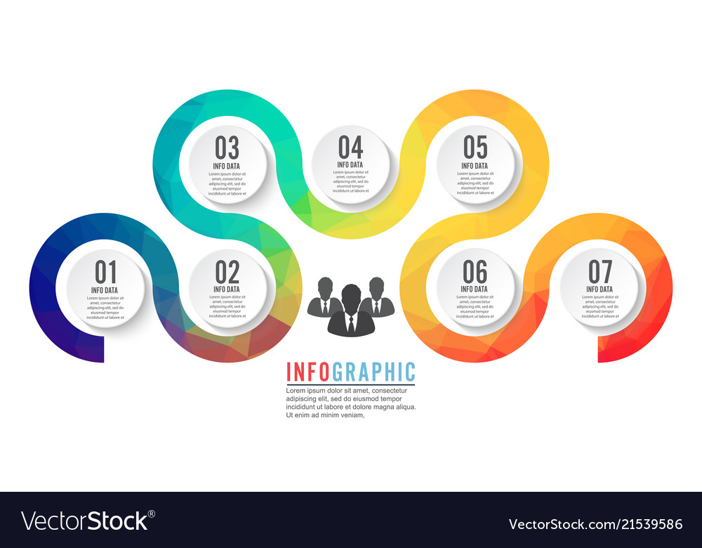Infographics step by step universal abstract Vector Image