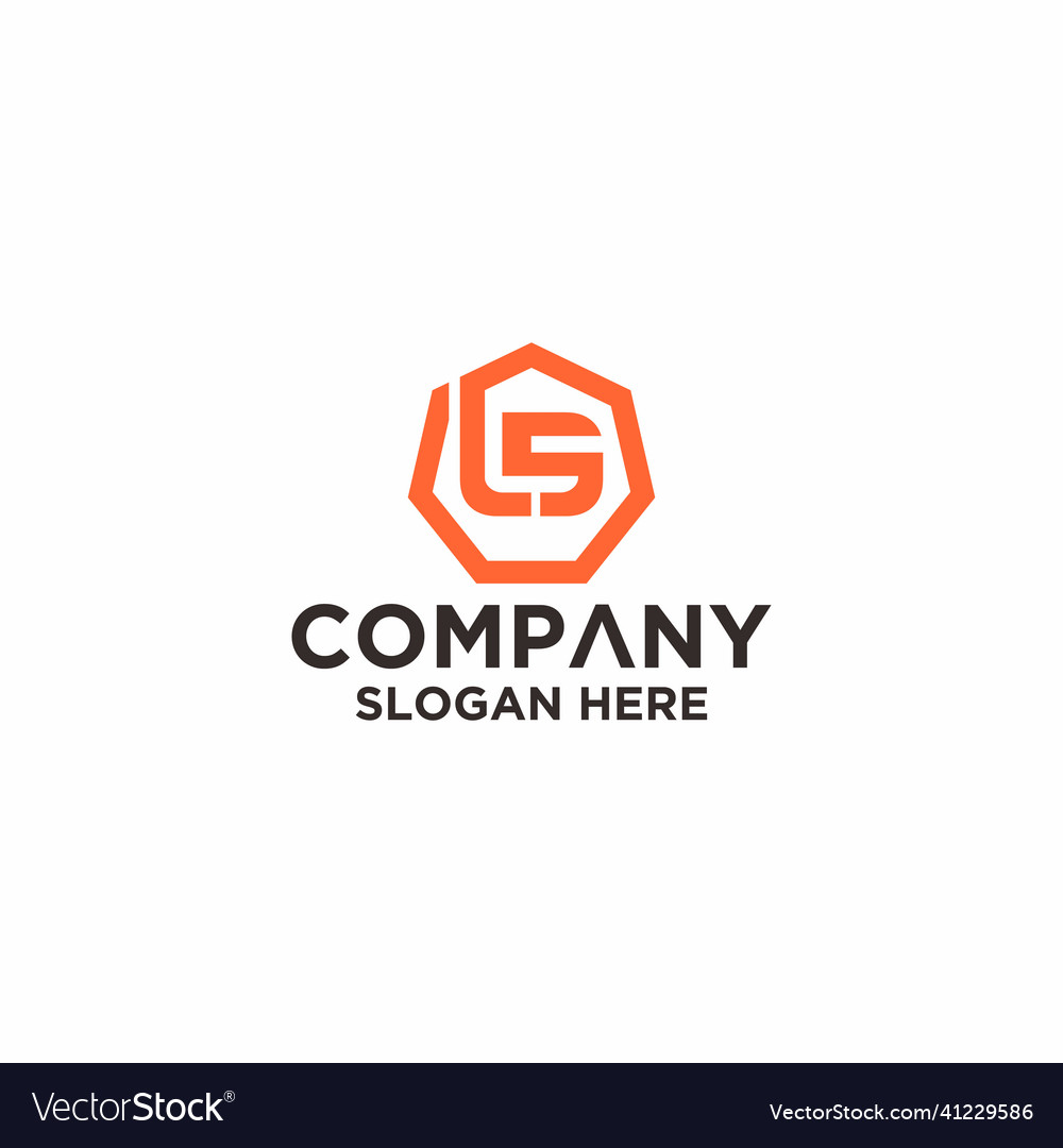 Ls initial monogram logo with shape style Vector Image
