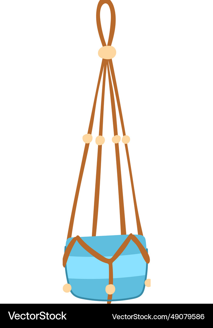 Plant hanging planter cartoon Royalty Free Vector Image