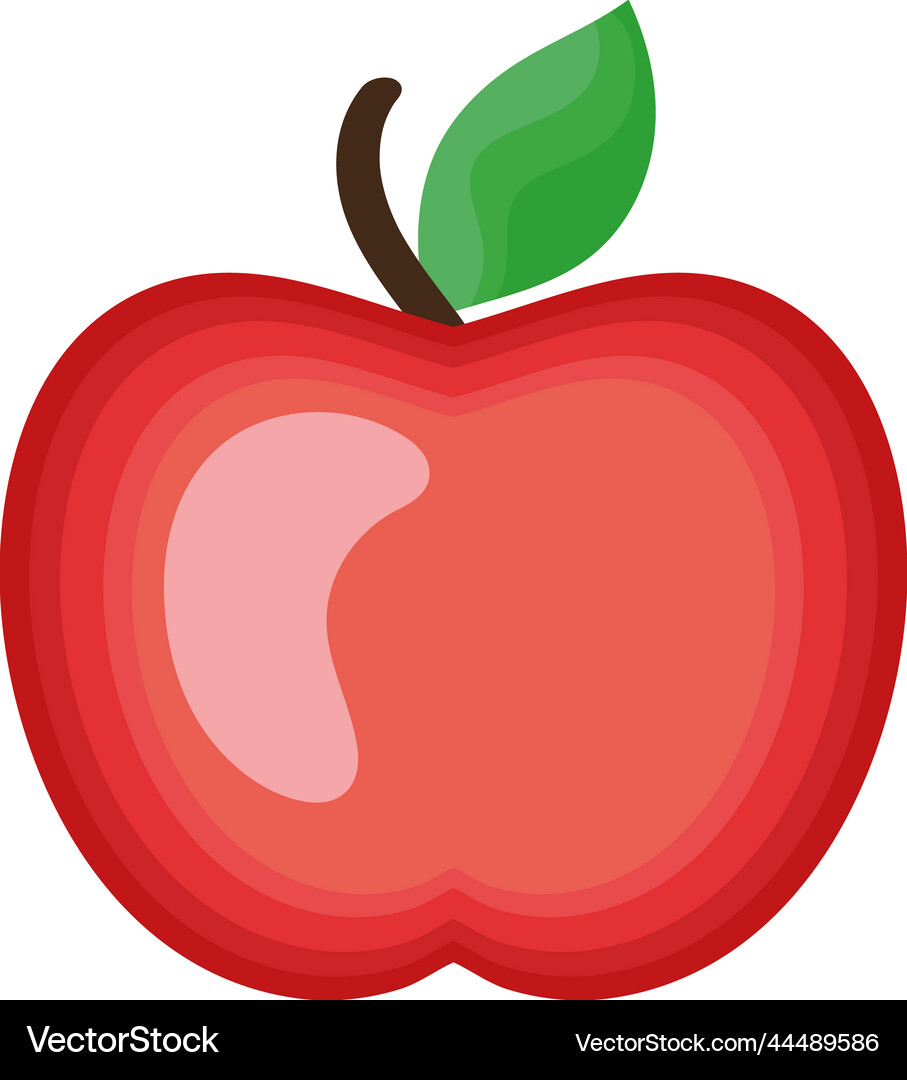 Red apple fresh fruit Royalty Free Vector Image