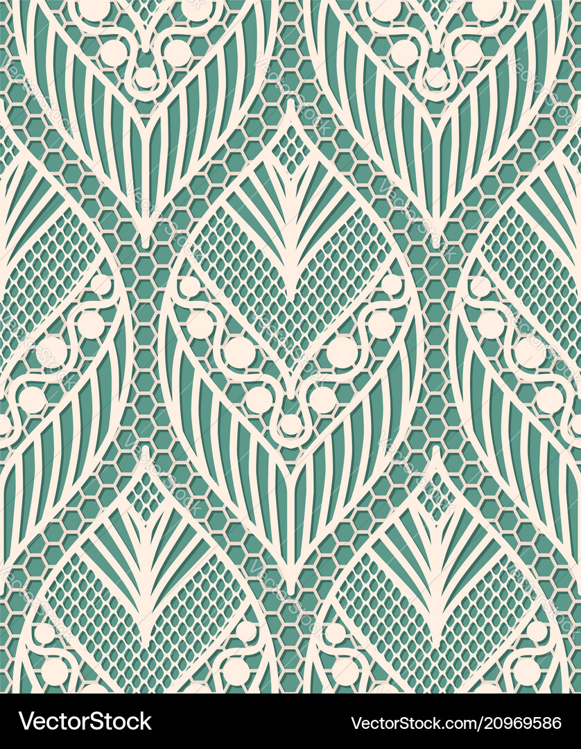 Seamless lace pattern made of abstarct ethnic Vector Image