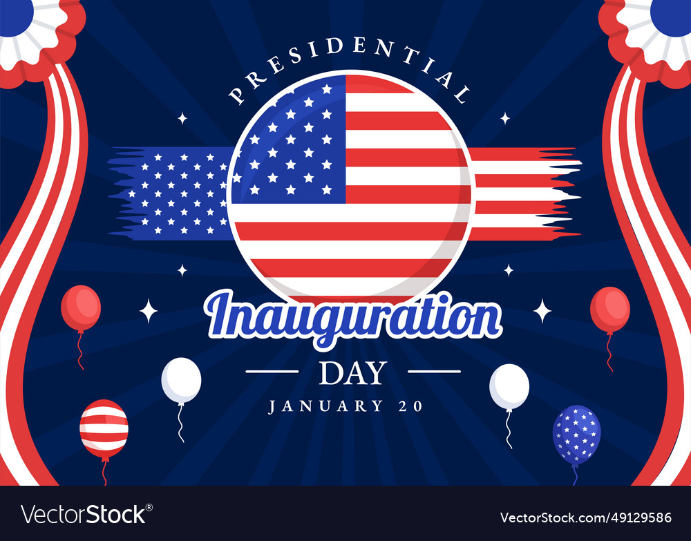 Usa presidential inauguration day january 20 Vector Image