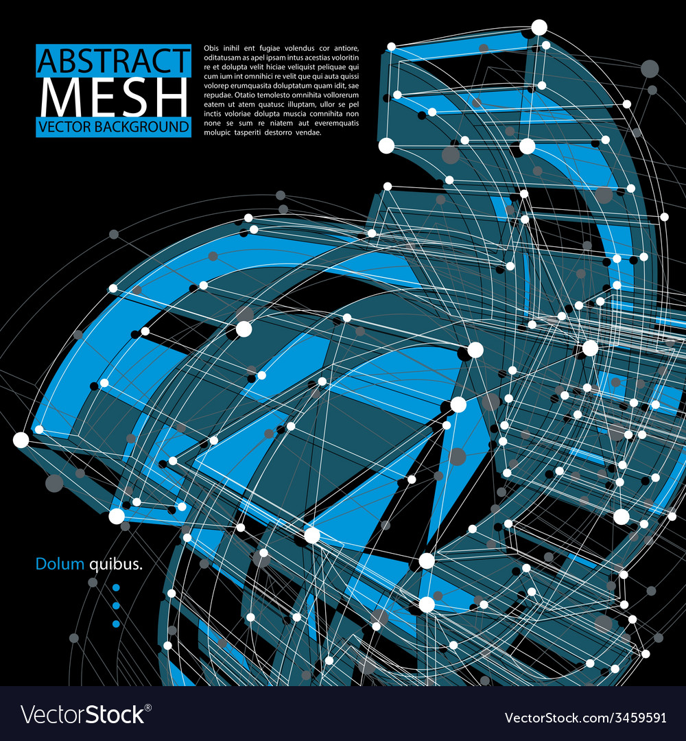 Abstract 3d Mesh Background Conceptual Royalty Free Vector