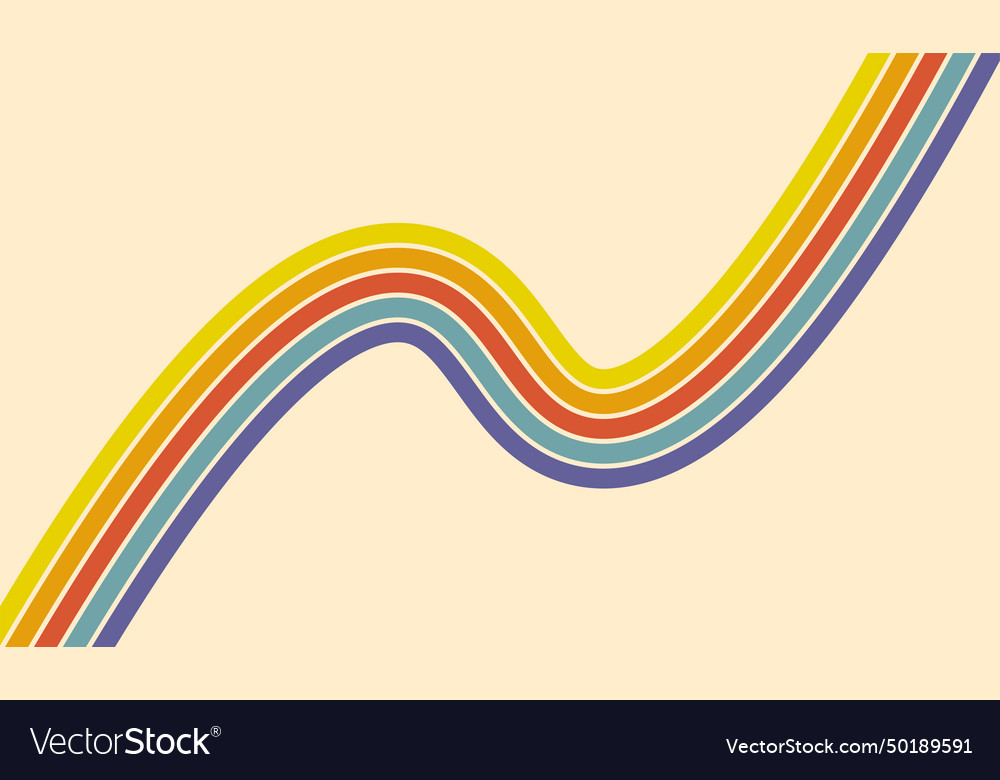 Abstract background of rainbow wavy line designs Vector Image