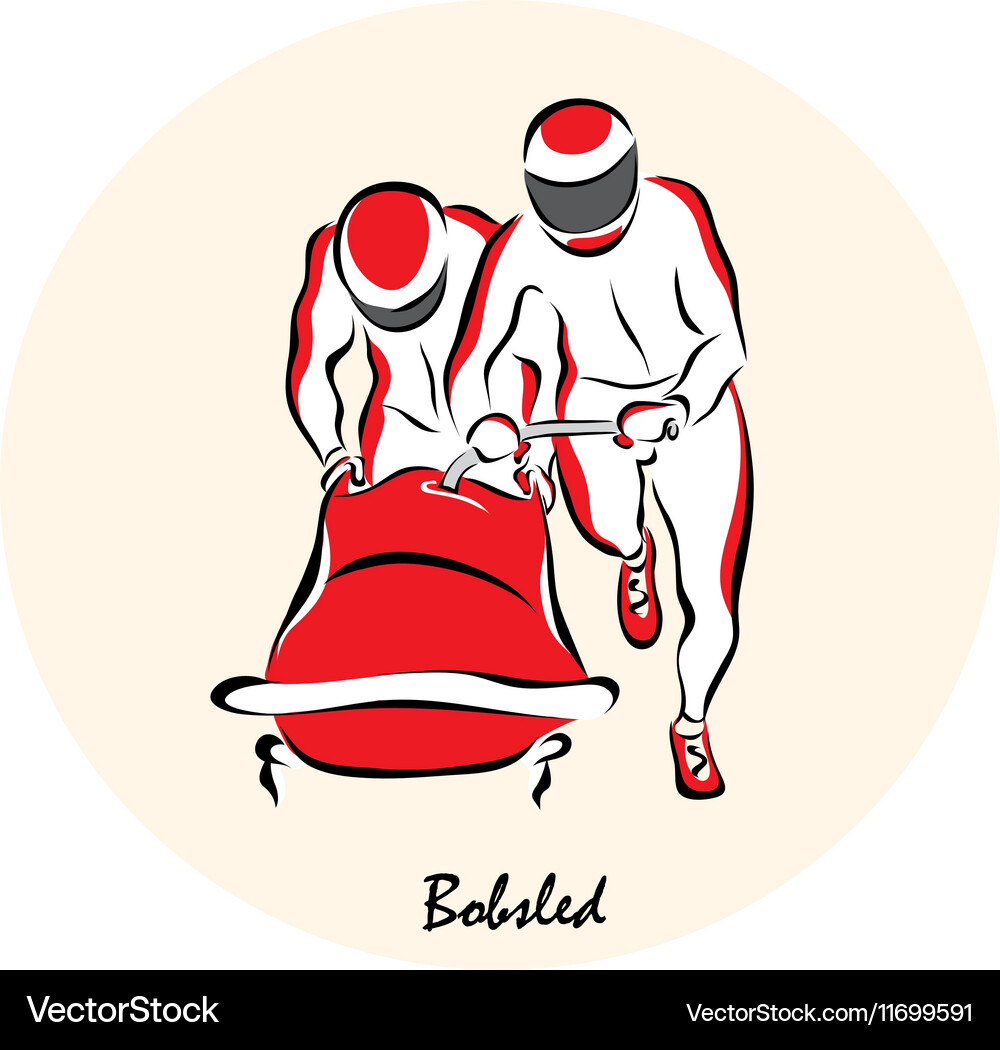Bobsled Royalty Free Vector Image - VectorStock