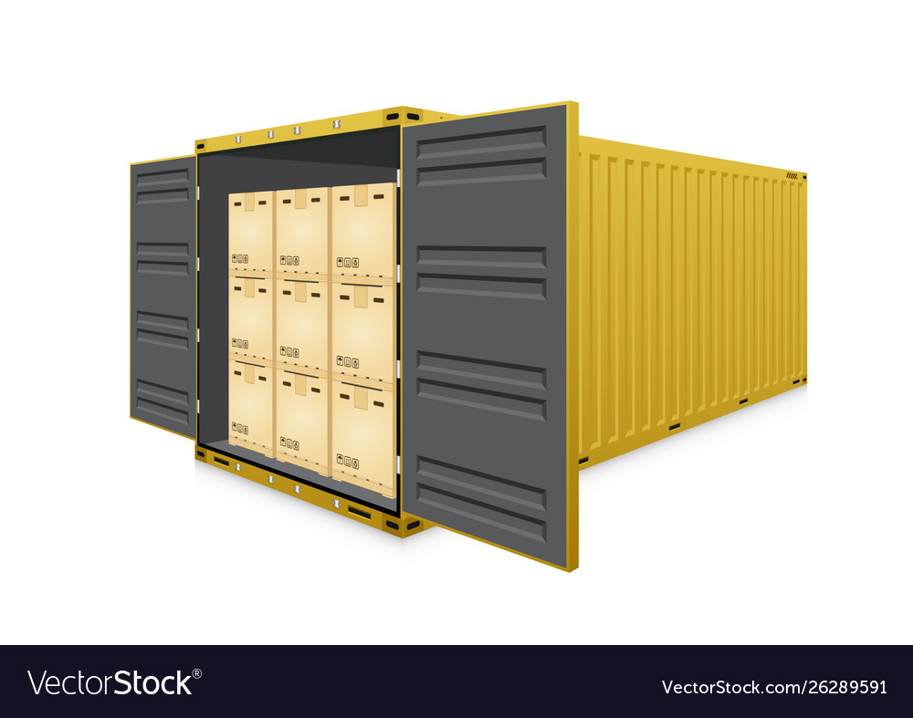 Cargo container Royalty Free Vector Image - VectorStock