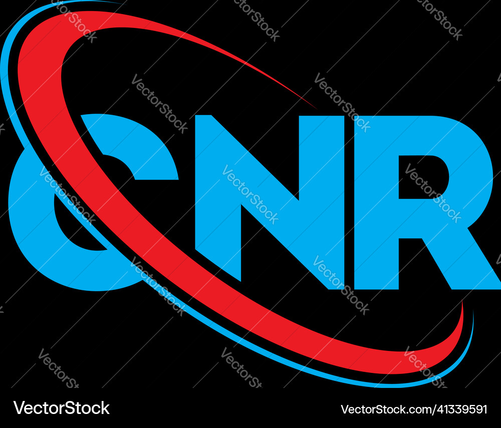 Cnr logo letter letter logo design Royalty Free Vector Image