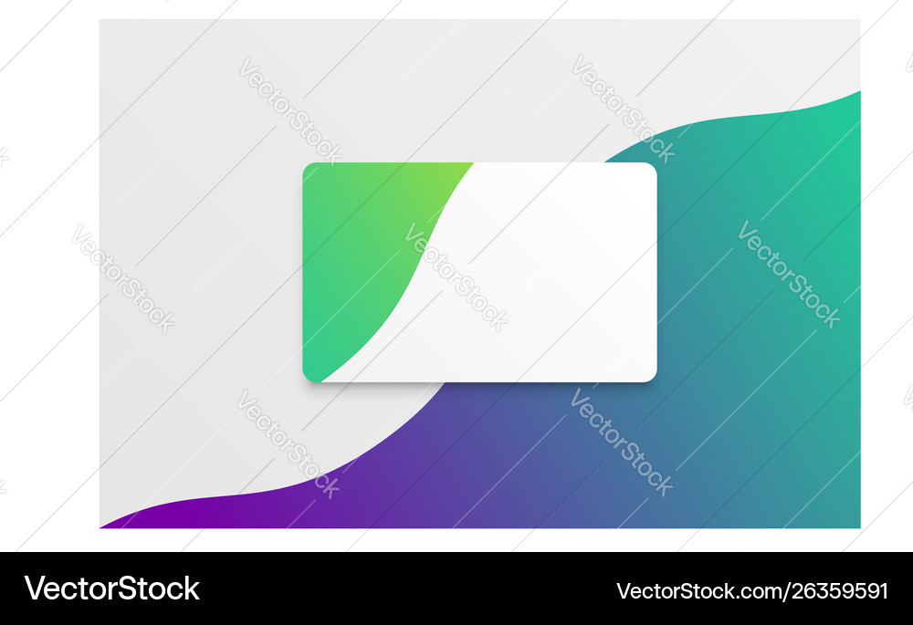 Colorful modern white card template with Vector Image
