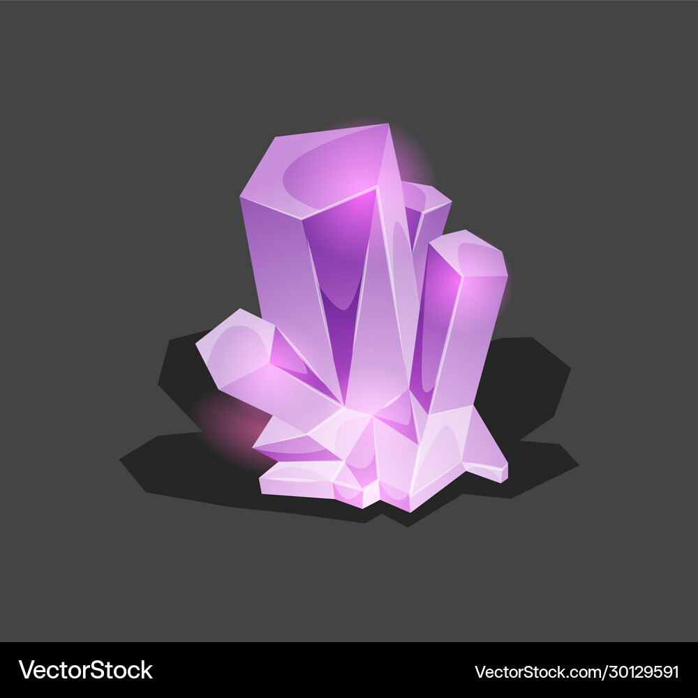 Crystalline stone or gem and precious gemstone Vector Image