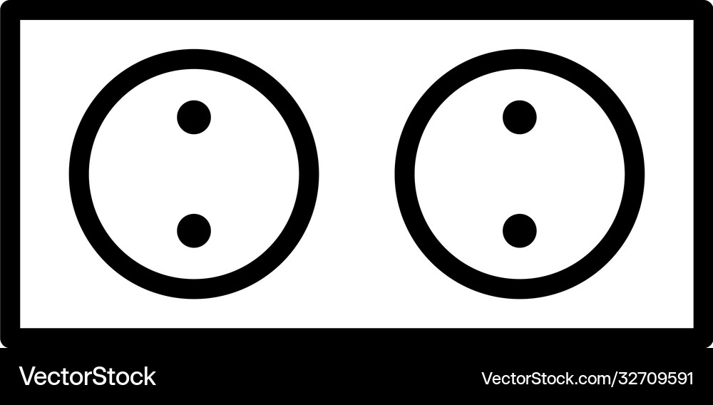 Electrical outlet - electric symbol icon design Vector Image