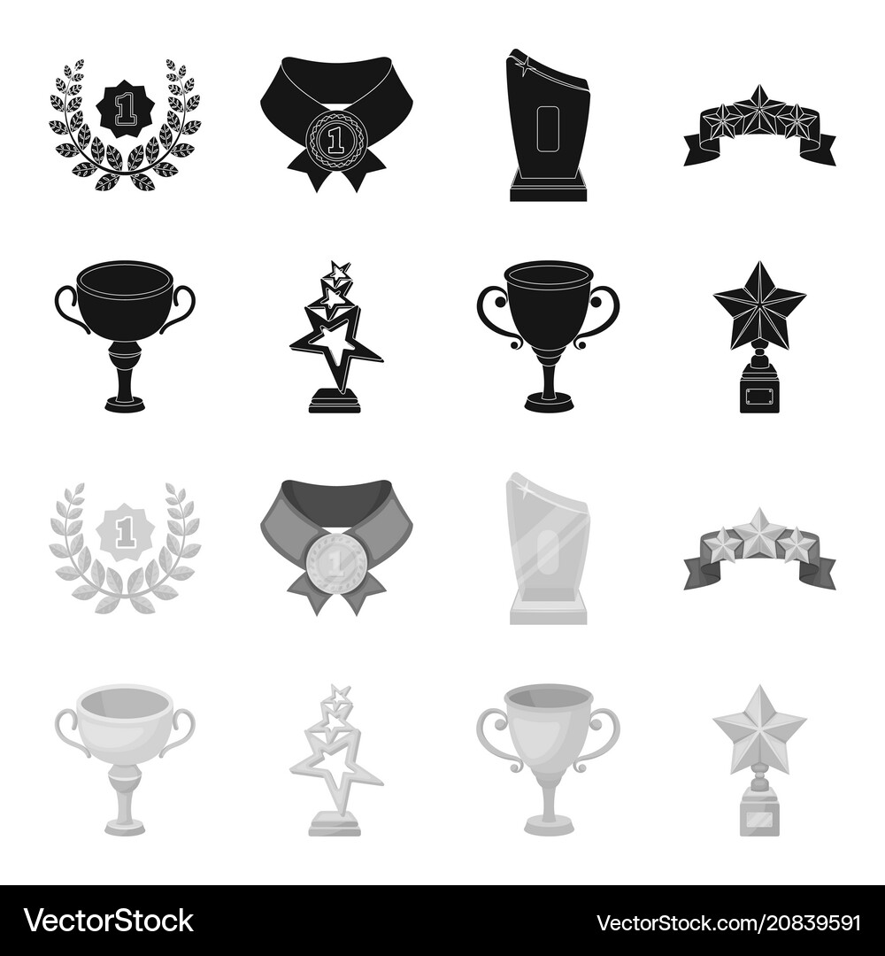 Gold and Silver Awards Set Royalty Free Vector Image