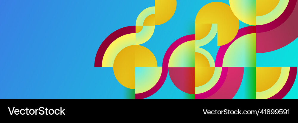 Gradient circle blue purple yellow colorful Vector Image