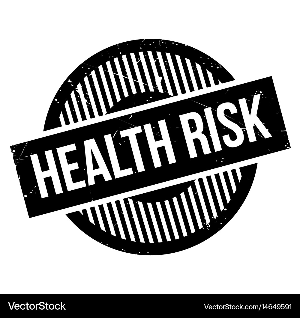 Health risk rubber stamp Royalty Free Vector Image