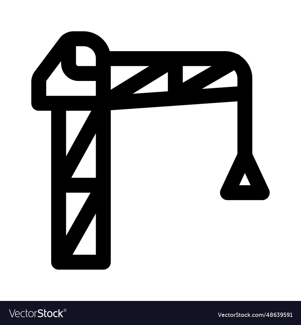 Heavy crane used for lifting objects Royalty Free Vector