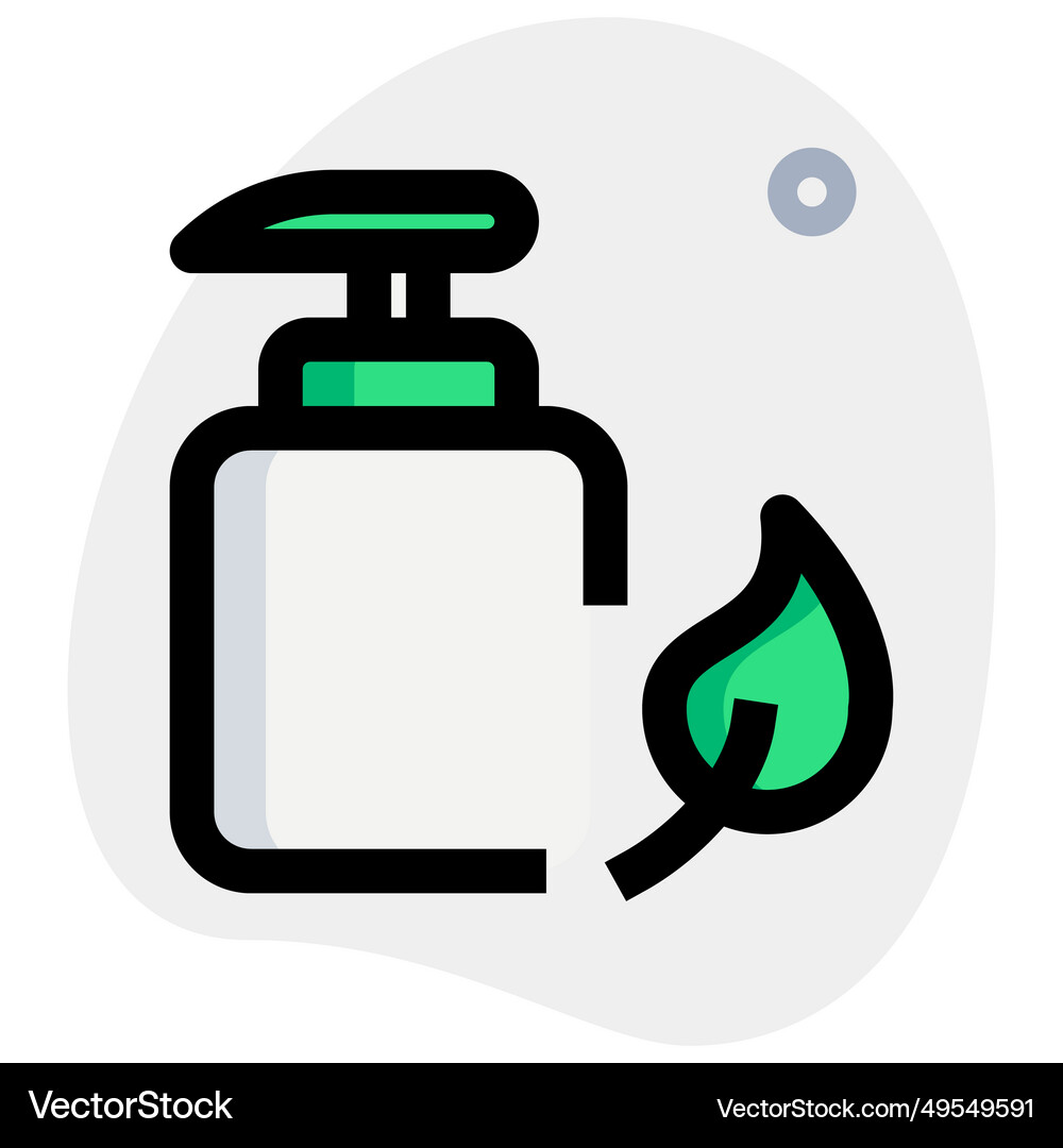 Herbal lotion cream bottle pump isolated Vector Image