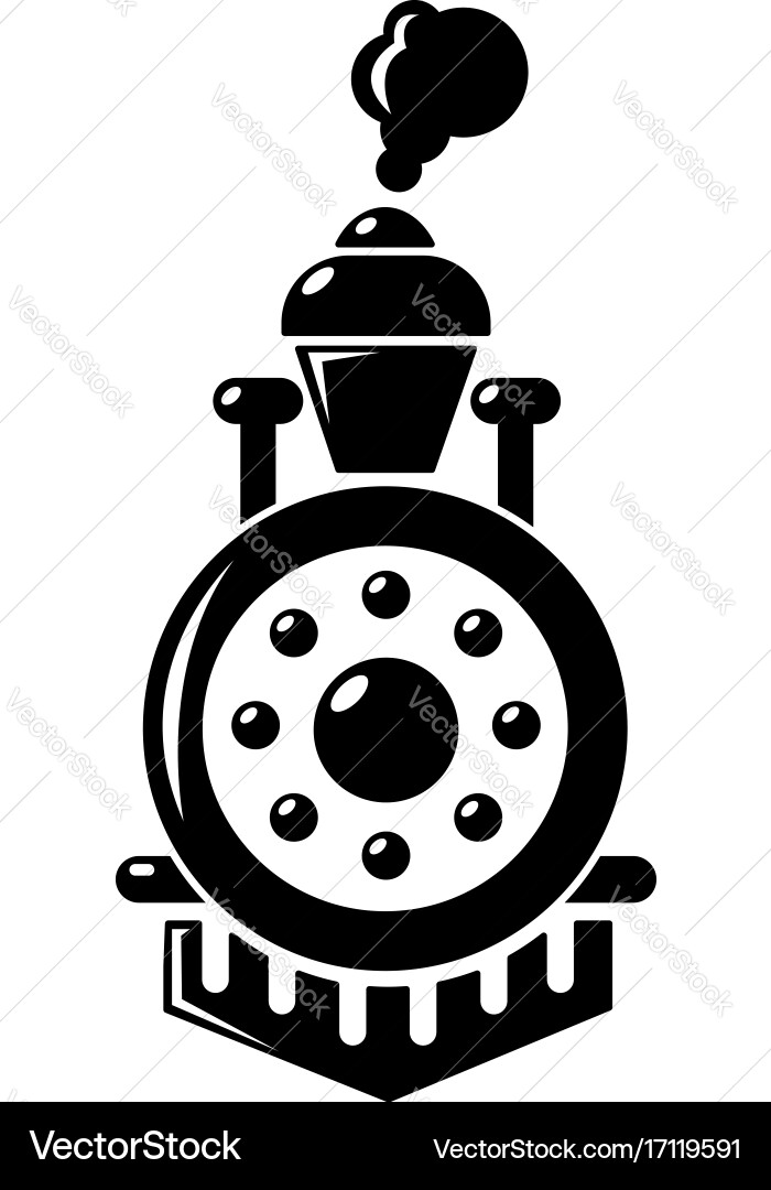 Locomotive icon simple style Royalty Free Vector Image