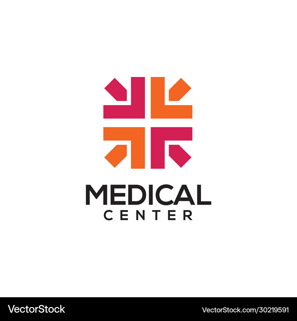 Modern Medical Center Logo Royalty Free Vector Image