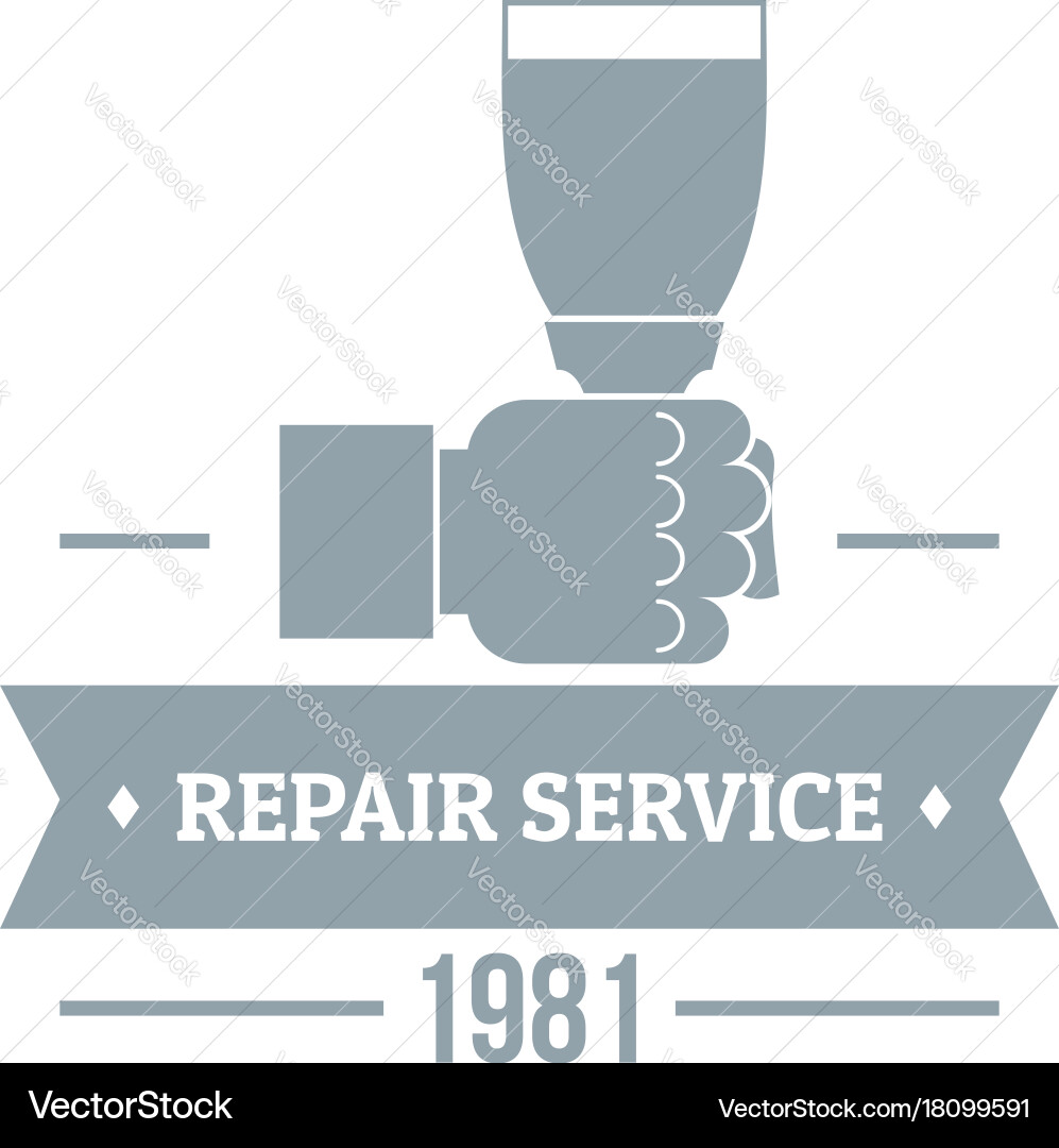 Renovation service logo vintage style Royalty Free Vector