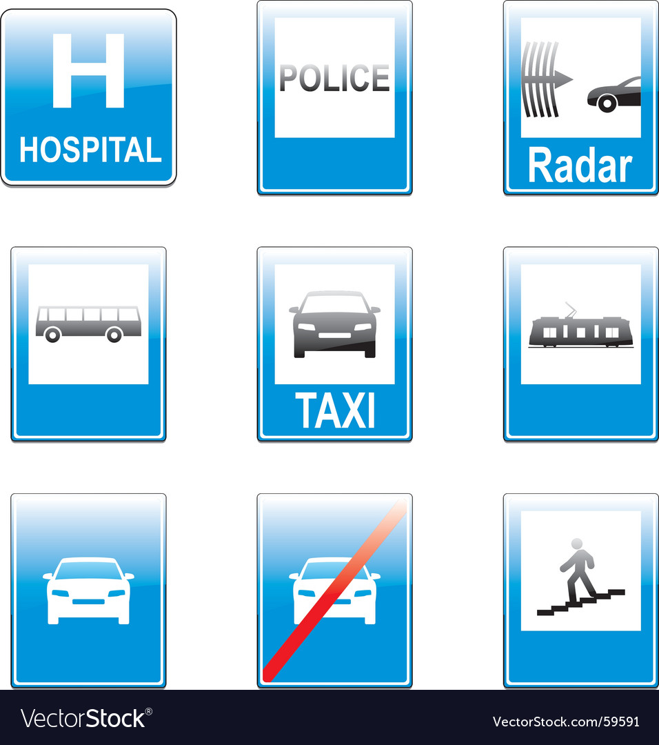 Road signs Royalty Free Vector Image - VectorStock