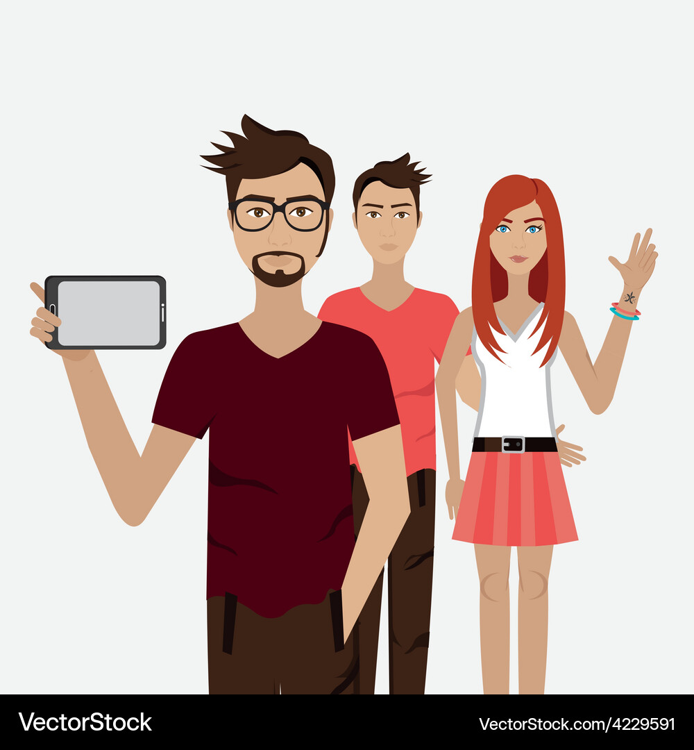 Selfie design Royalty Free Vector Image - VectorStock