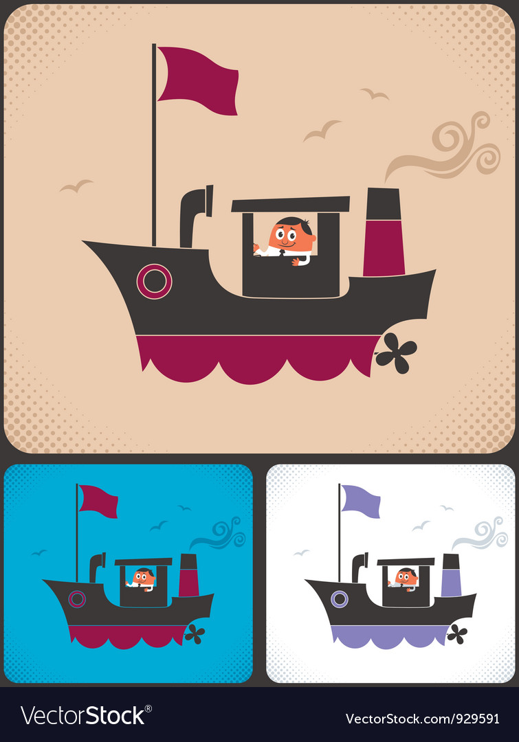 Ship captain Royalty Free Vector Image - VectorStock