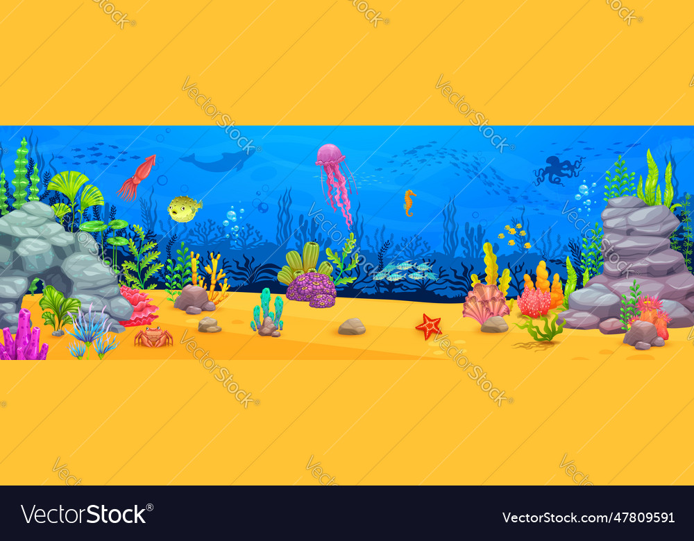 Under Ocean Sea Water 2d Cartoony Parallax Sea