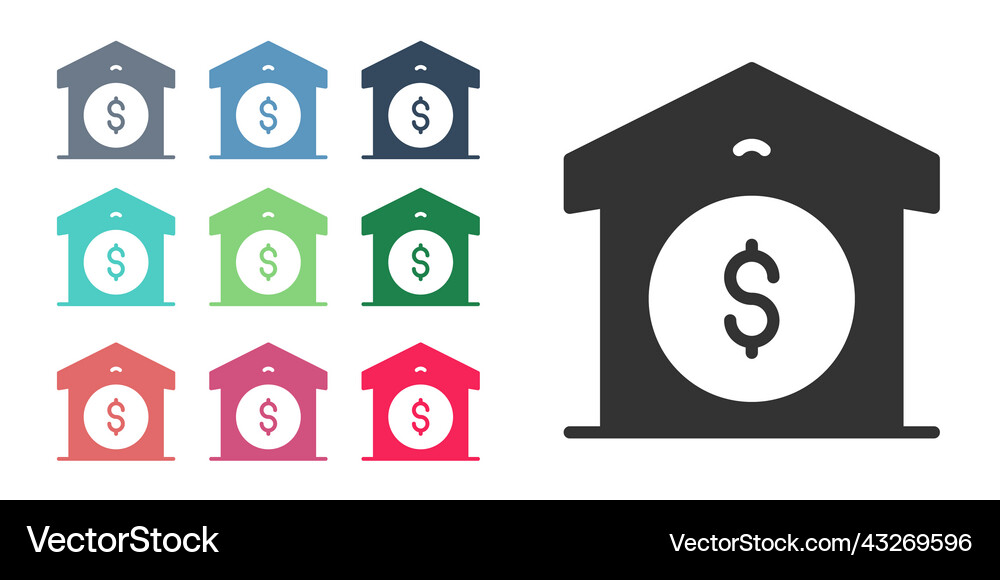 Black warehouse price icon isolated on white Vector Image