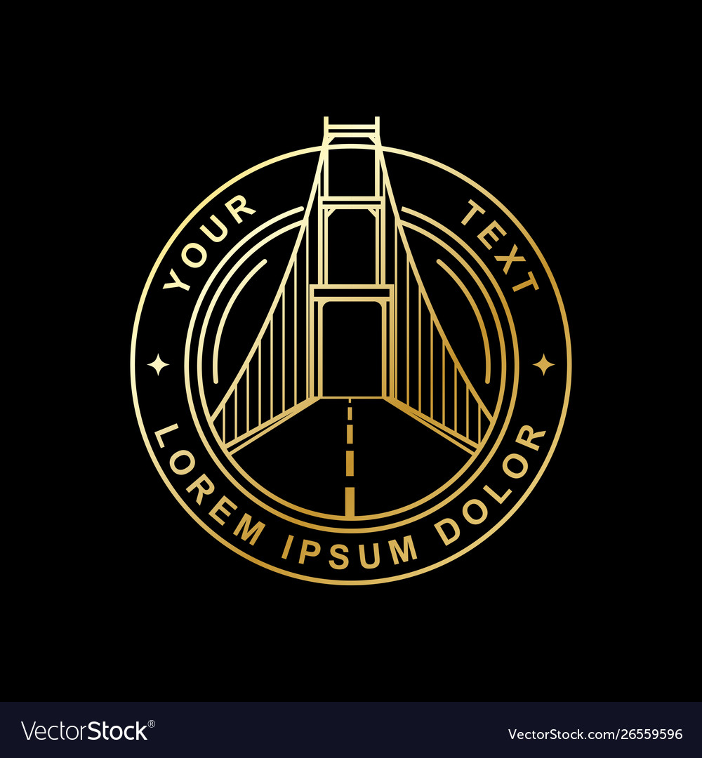 Bridge design template Royalty Free Vector Image