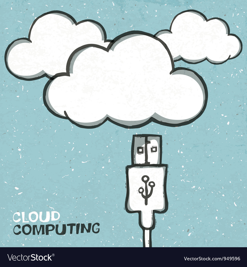 Cloud connect concept Royalty Free Vector Image