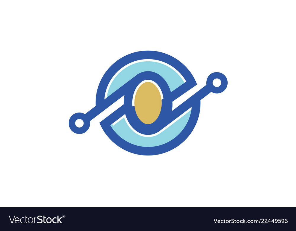 Creative logo technology circle vision logo Vector Image