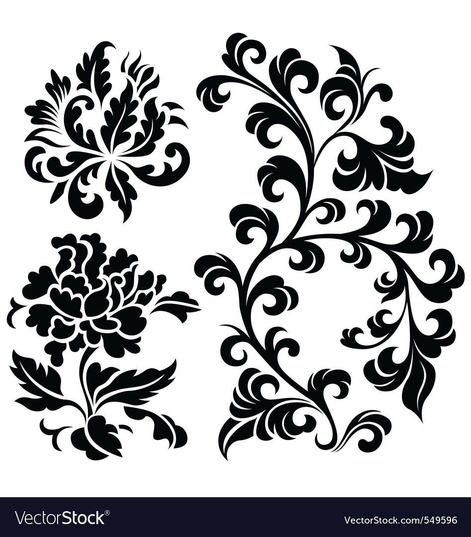 Flower element Royalty Free Vector Image - VectorStock