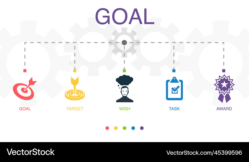 Goal target wish task award icons infographic – Royalty-Free Vector ...