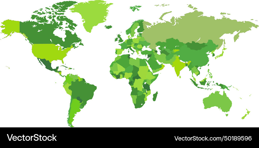 Green map of the world Royalty Free Vector Image