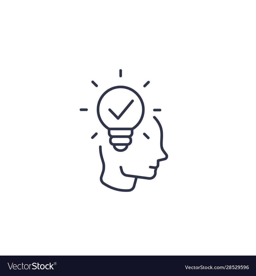 Idea insight creative thinking line icon Vector Image Idea insight creative thinking line icon Vector Image