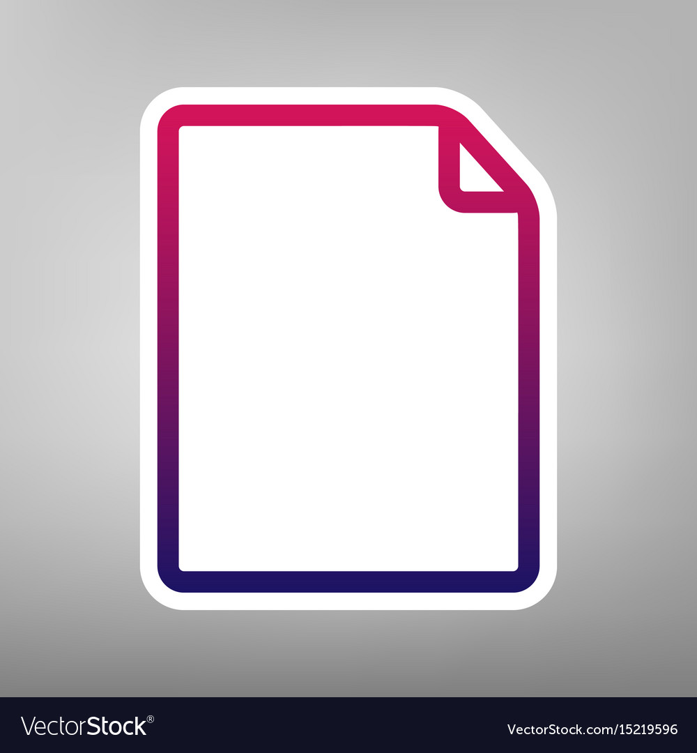 Vertical document sign Royalty Free Vector Image
