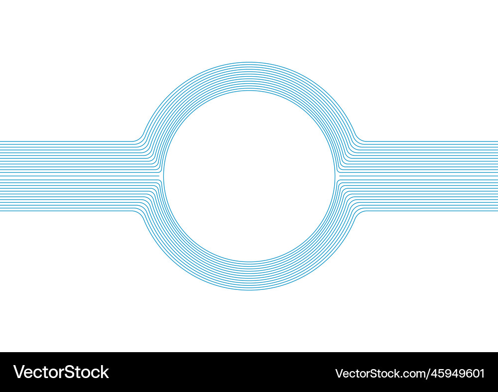 Blue white minimal round lines abstract futuristic