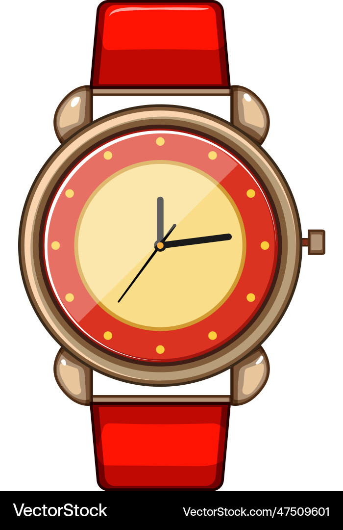 Children kid watch time cartoon Royalty Free Vector Image