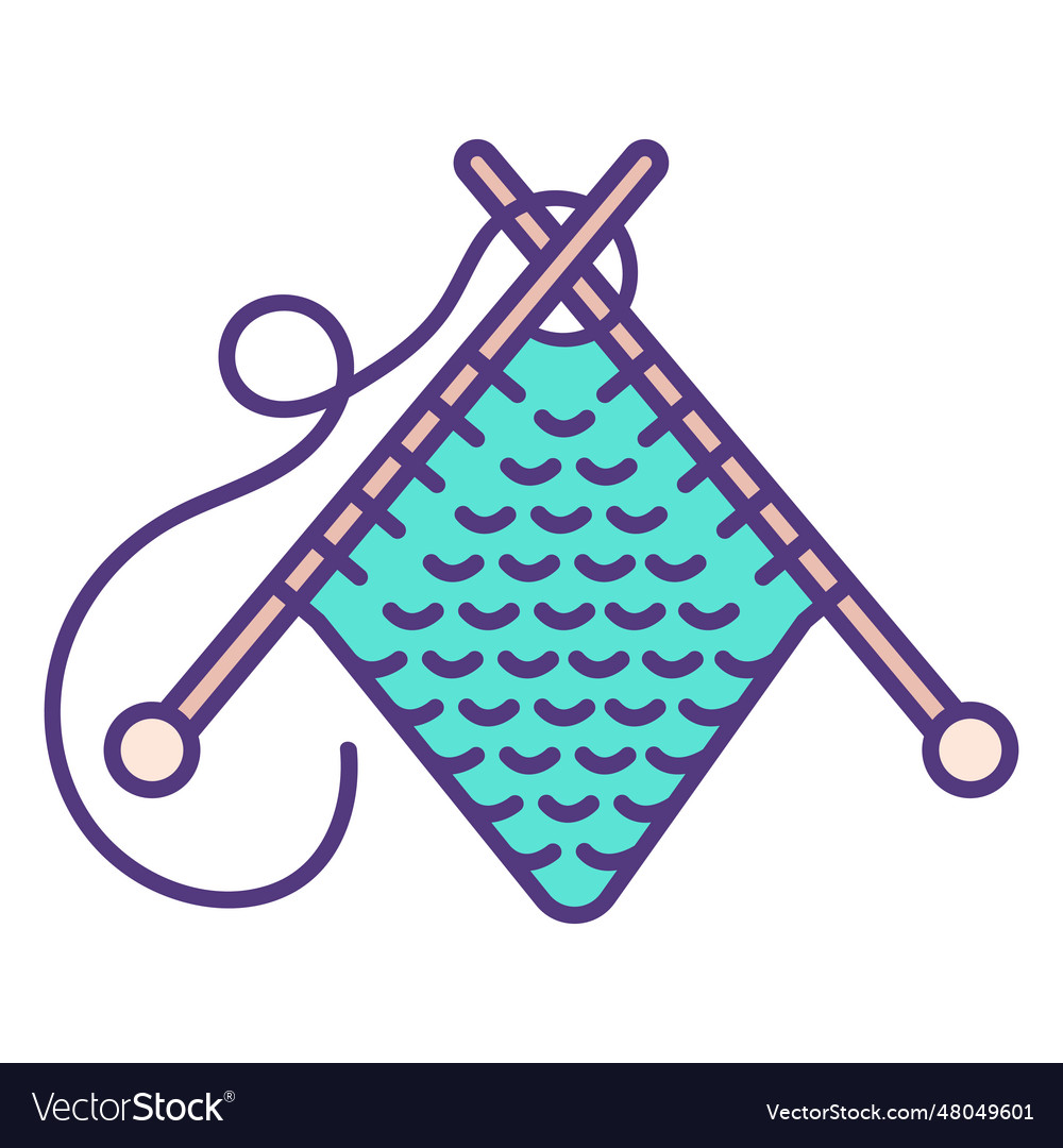 Colored wool knitting Royalty Free Vector Image