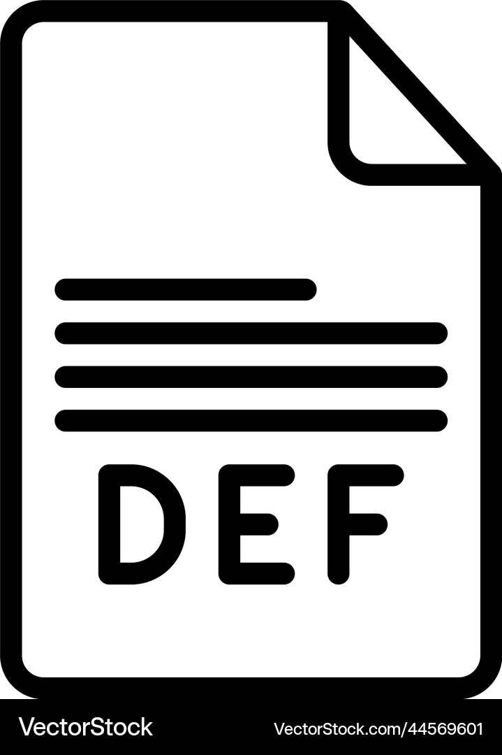 Def Royalty Free Vector Image - VectorStock