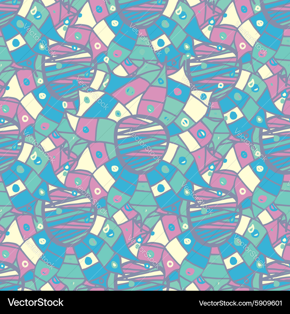 Hand drawn abstract seamless pattern Royalty Free Vector