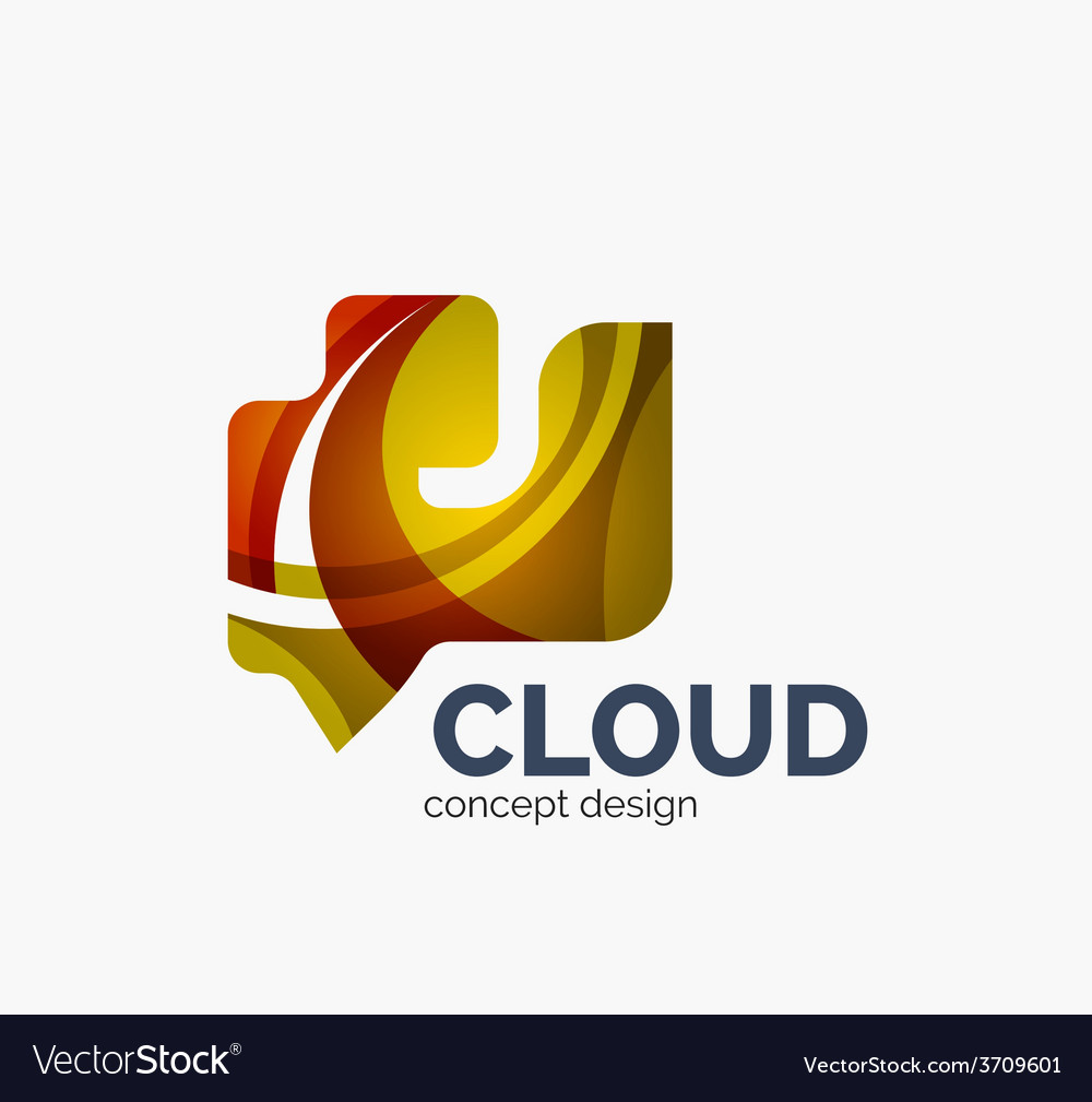 Modern cloud logo Royalty Free Vector Image - VectorStock