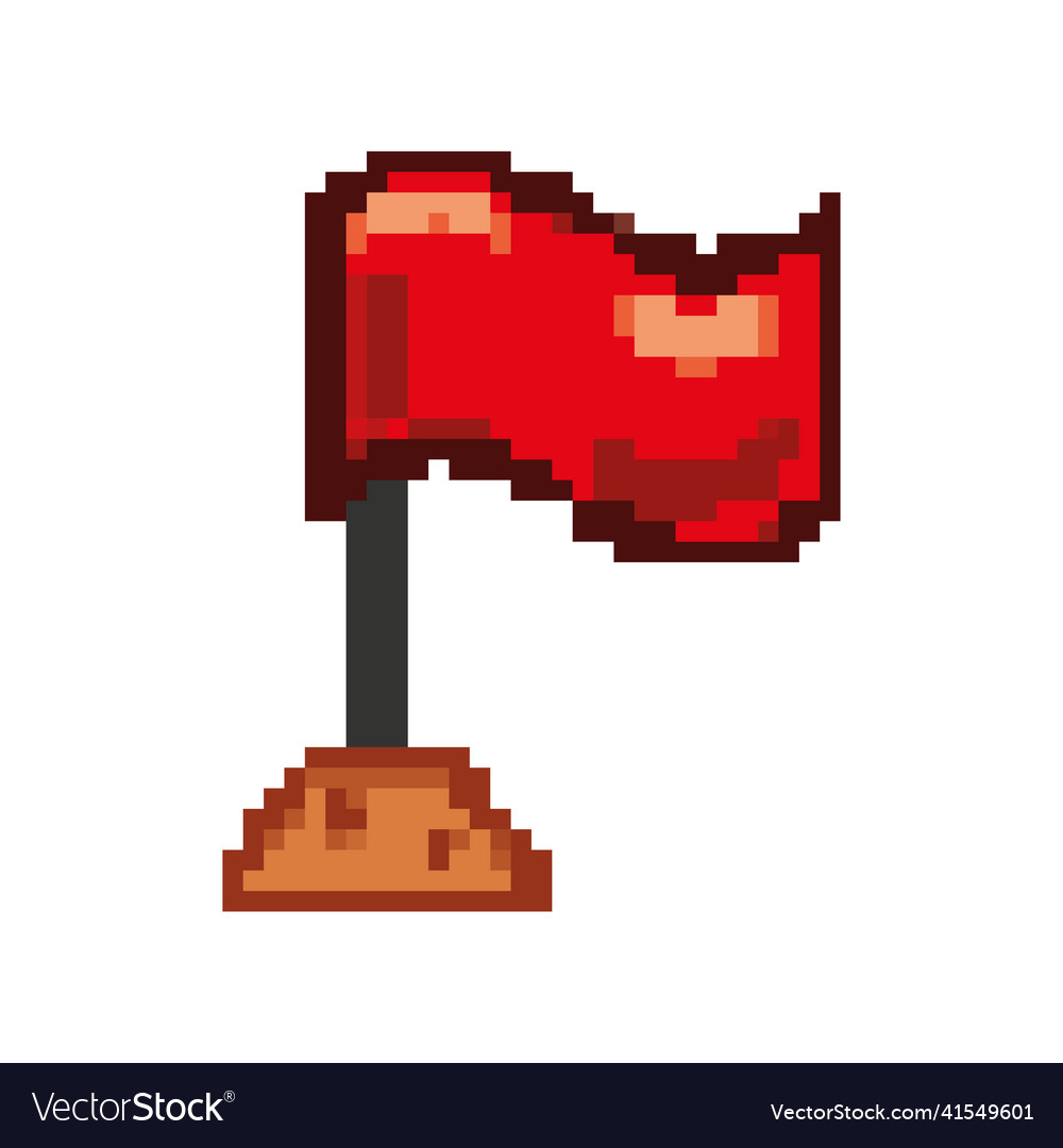 Pixelated red flag Royalty Free Vector Image - VectorStock