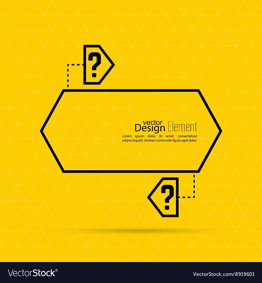 Question mark blank template Royalty Free Vector Image