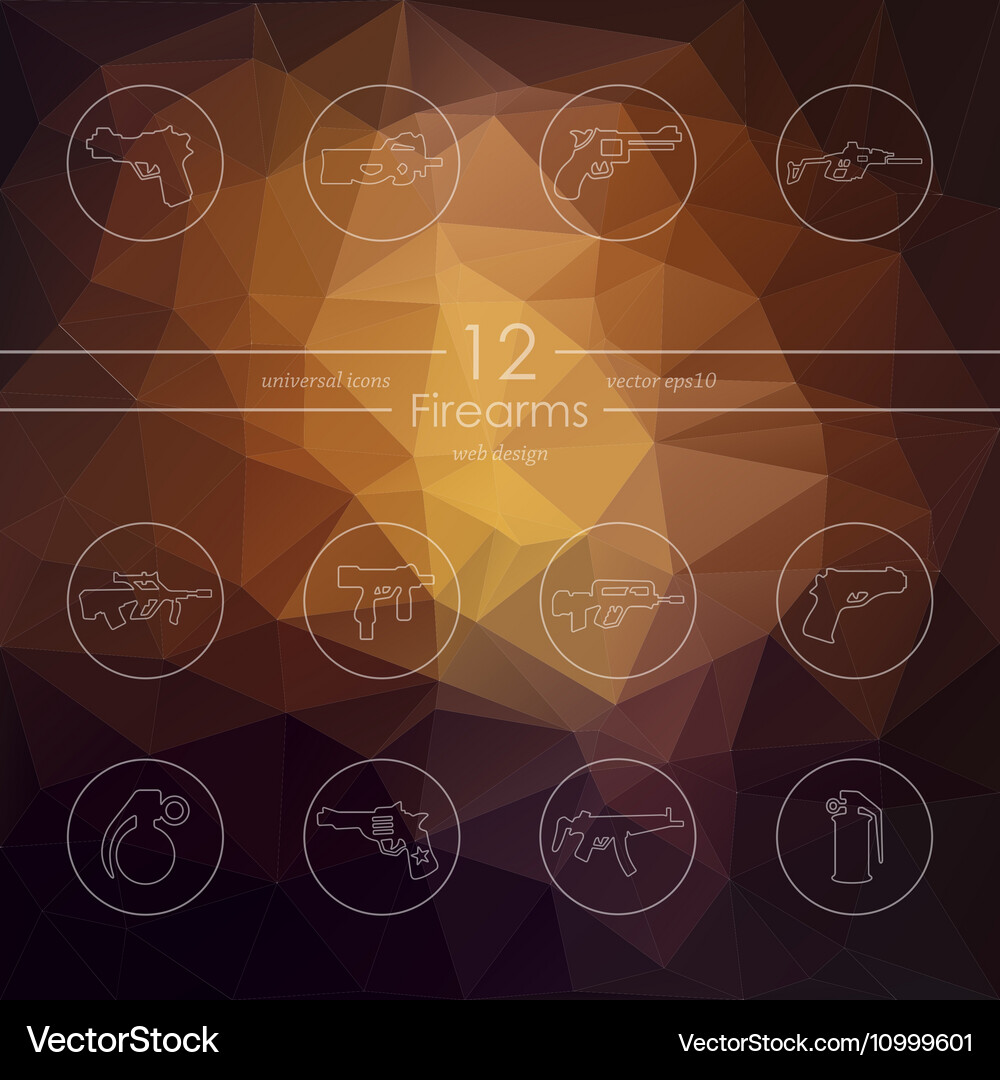 Set of firearms icons Royalty Free Vector Image