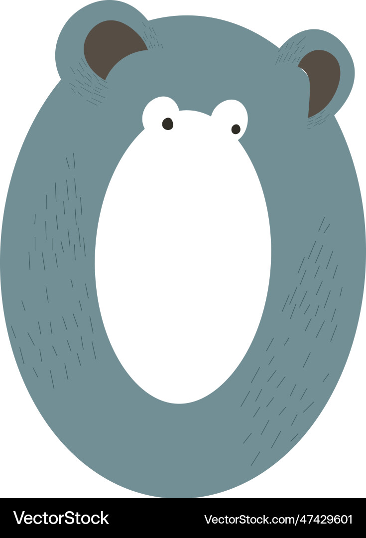 Sweet fonts for kids zero character null or 0 Vector Image