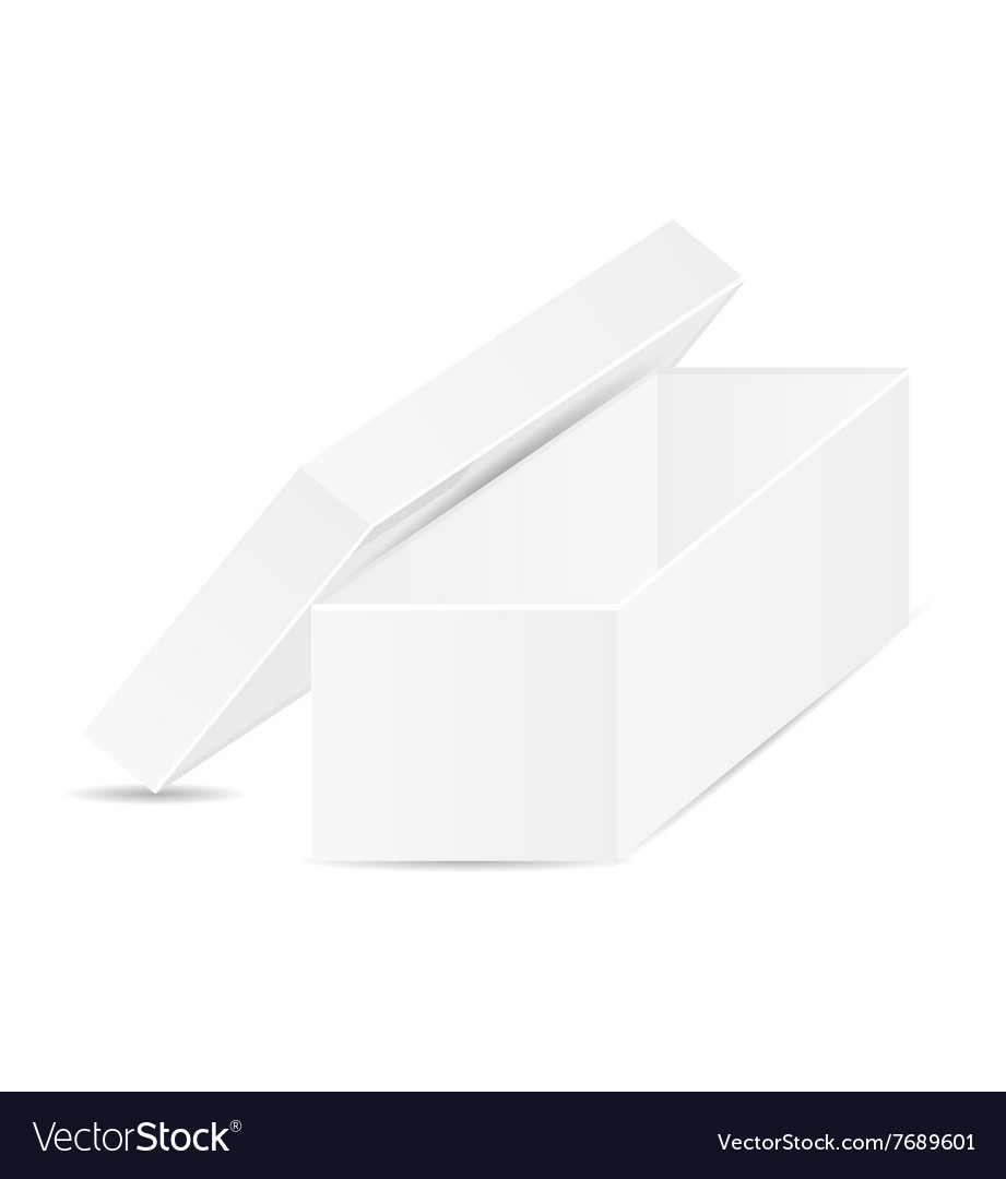White open box Royalty Free Vector Image - VectorStock