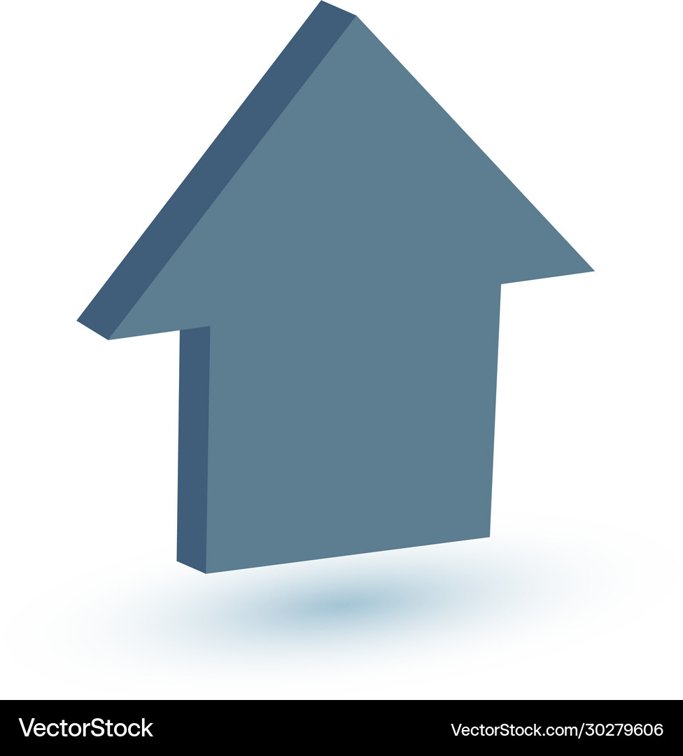 3d arrow up upward direction stock isolated Vector Image